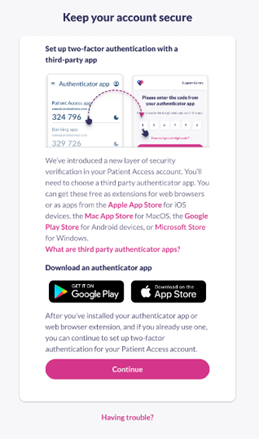 Register for Patient Access using username and password | Patient ...