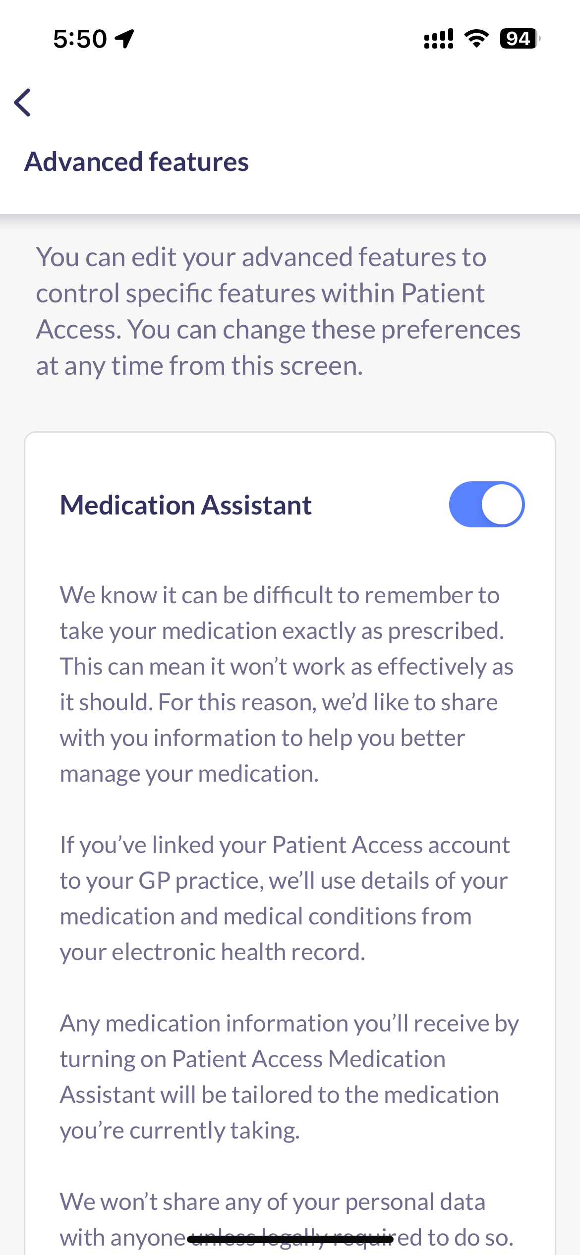 Medication reminders (iOS and Android) | Patient Access Support Portal